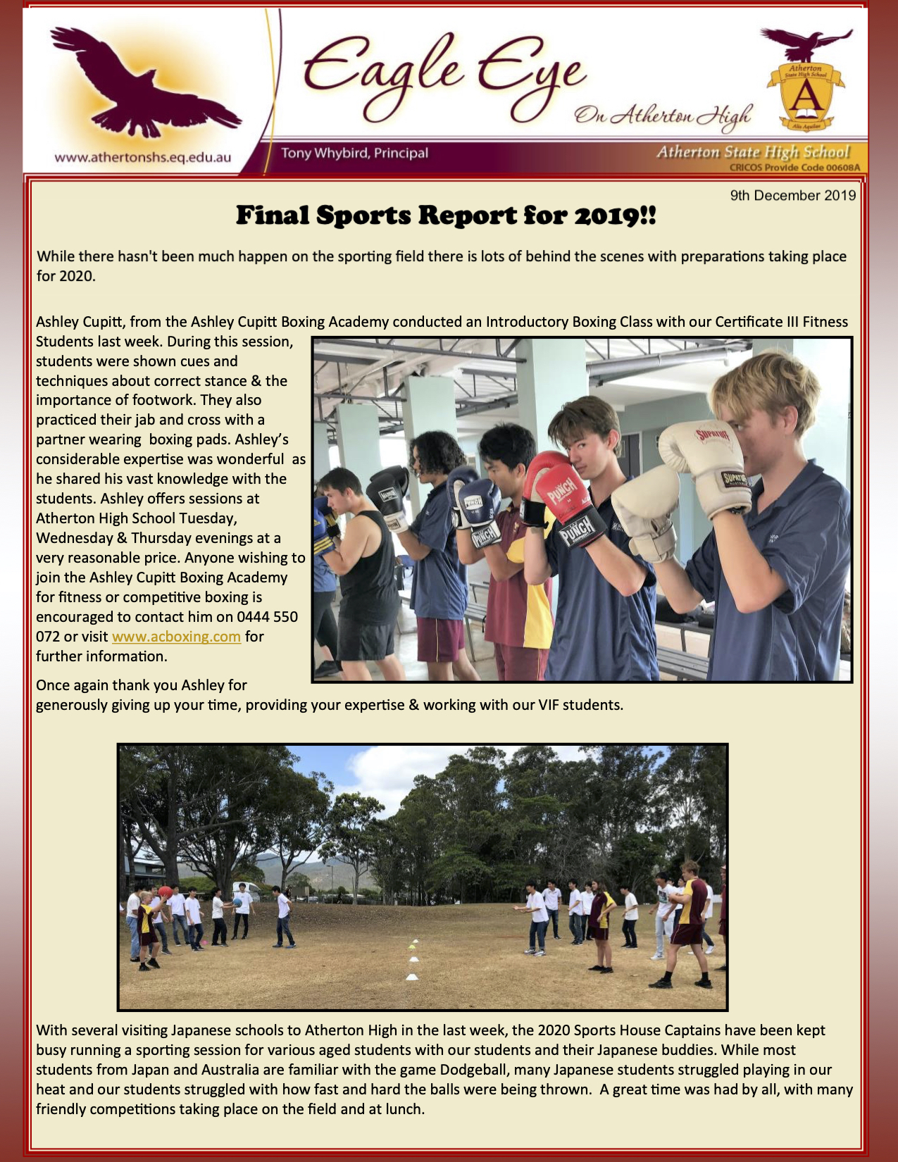 Hire – Ashley Cupitt Boxing Academy